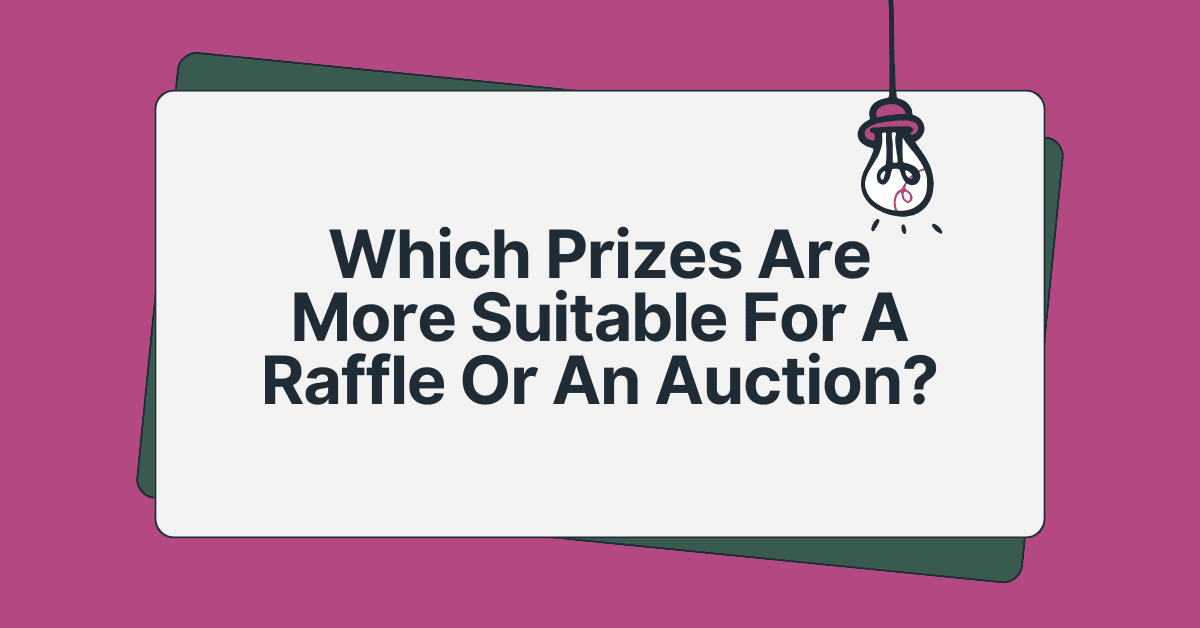 Raise | Prize Suitable for Raffle or Auction?